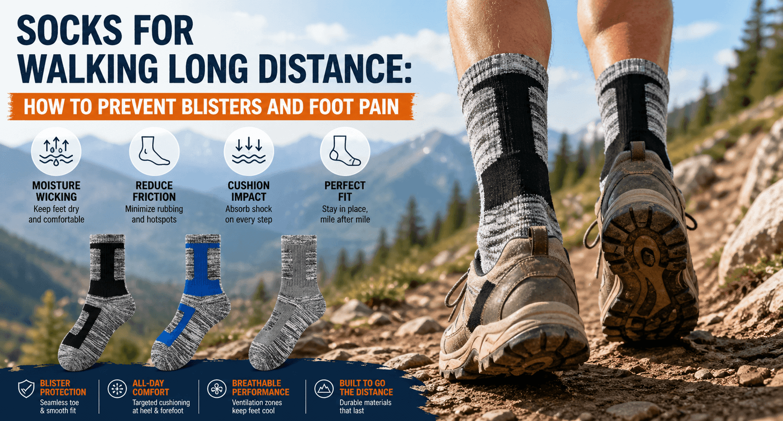 Best Socks for Walking Long Distances: Blister-Free Guide
